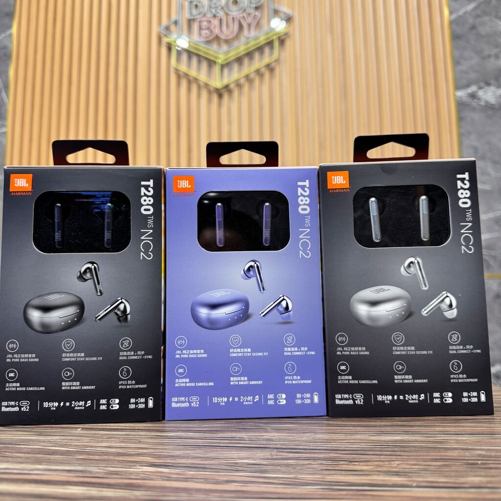 Tai nghe Bluetooth hãng JBL T280 TWS NC2, chống ồn chủ động ANC, hàng chính hãng | DropBuy